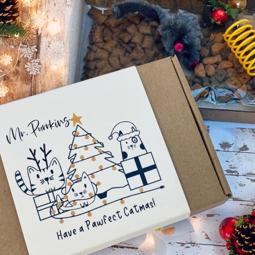 Customized Box of Cat Treats - Cat Gift Box - Kitten Treats - Kitty ...