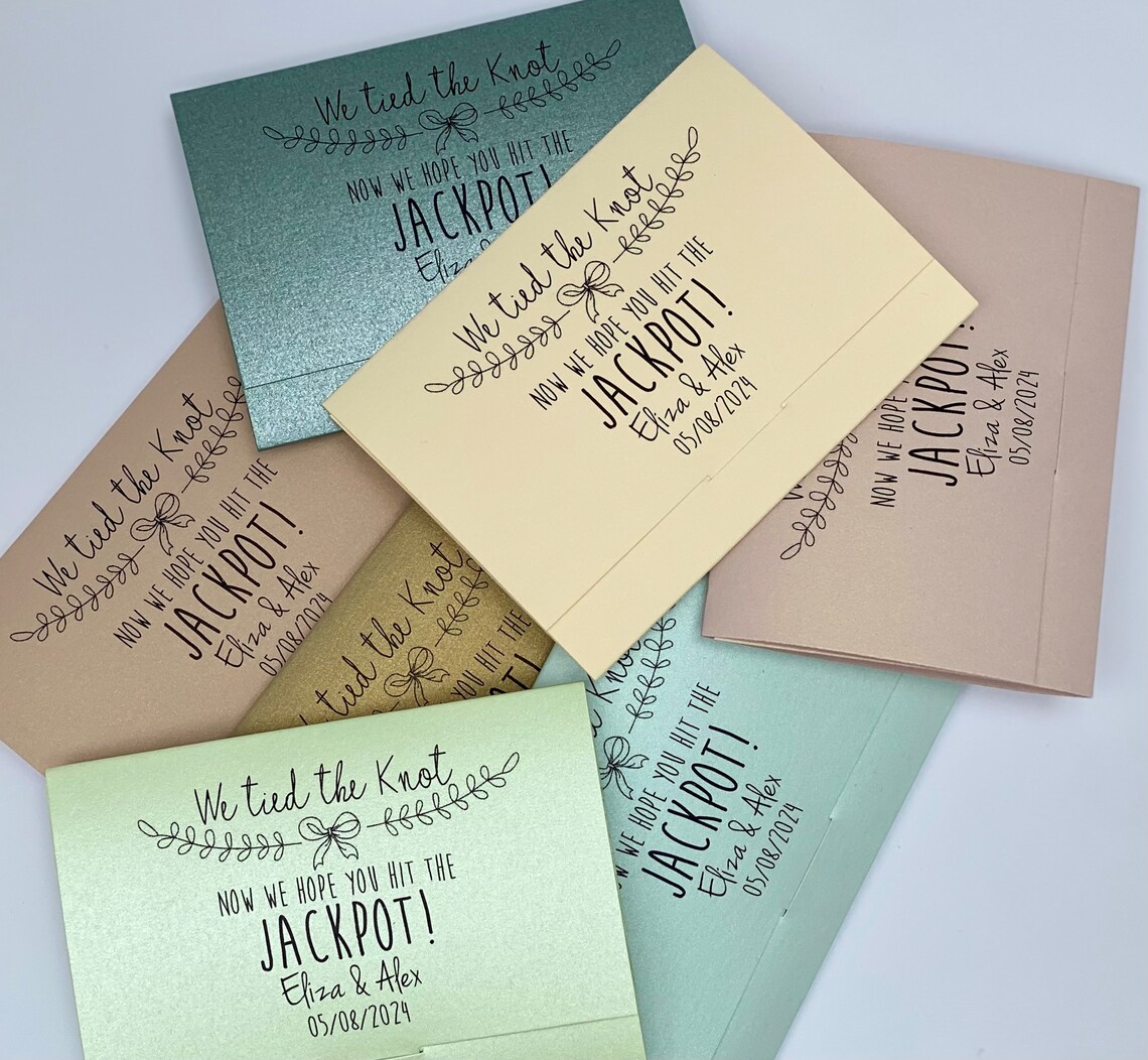 Scratch Card Holder. Wedding Favour Idea. Lottery Ticket - Etsy UK