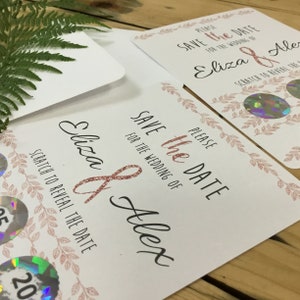 Save the Date Scratch off Reveal Cards. Save the Date Idea. Engagement ...