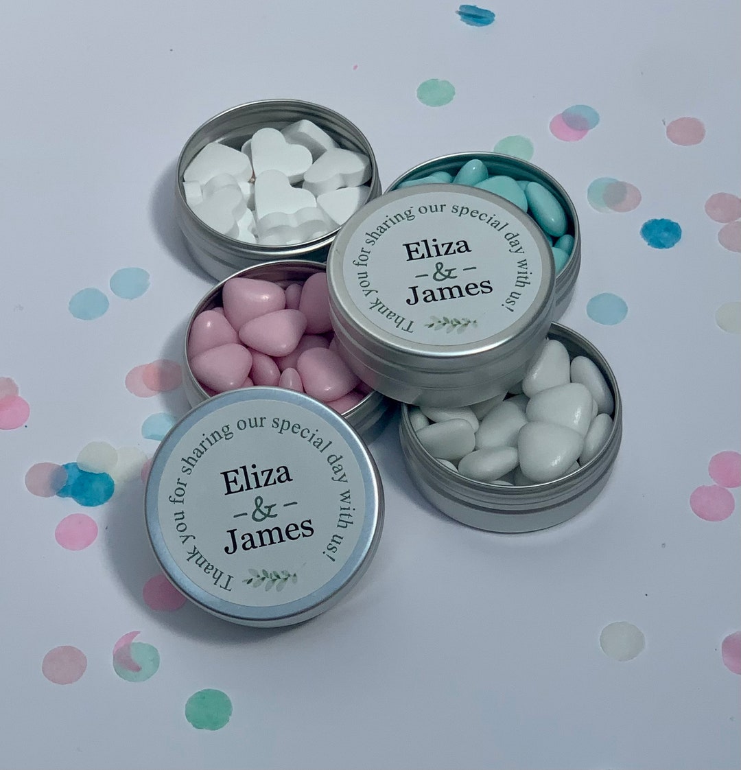 Personalised Wedding Favour Idea - SWEETS INCLUDED - Custom Wedding ...