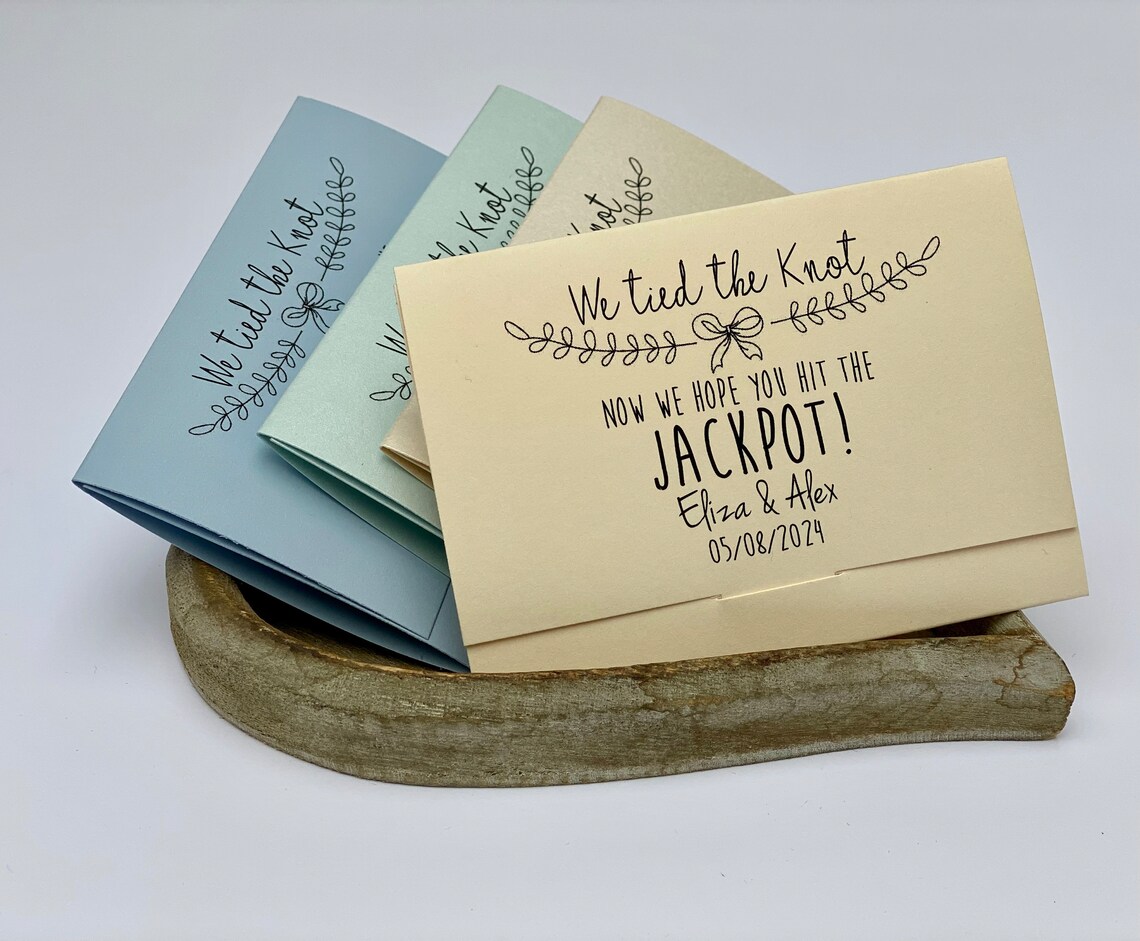 Scratch Card Holder. Wedding Favour Idea. Lottery Ticket - Etsy UK