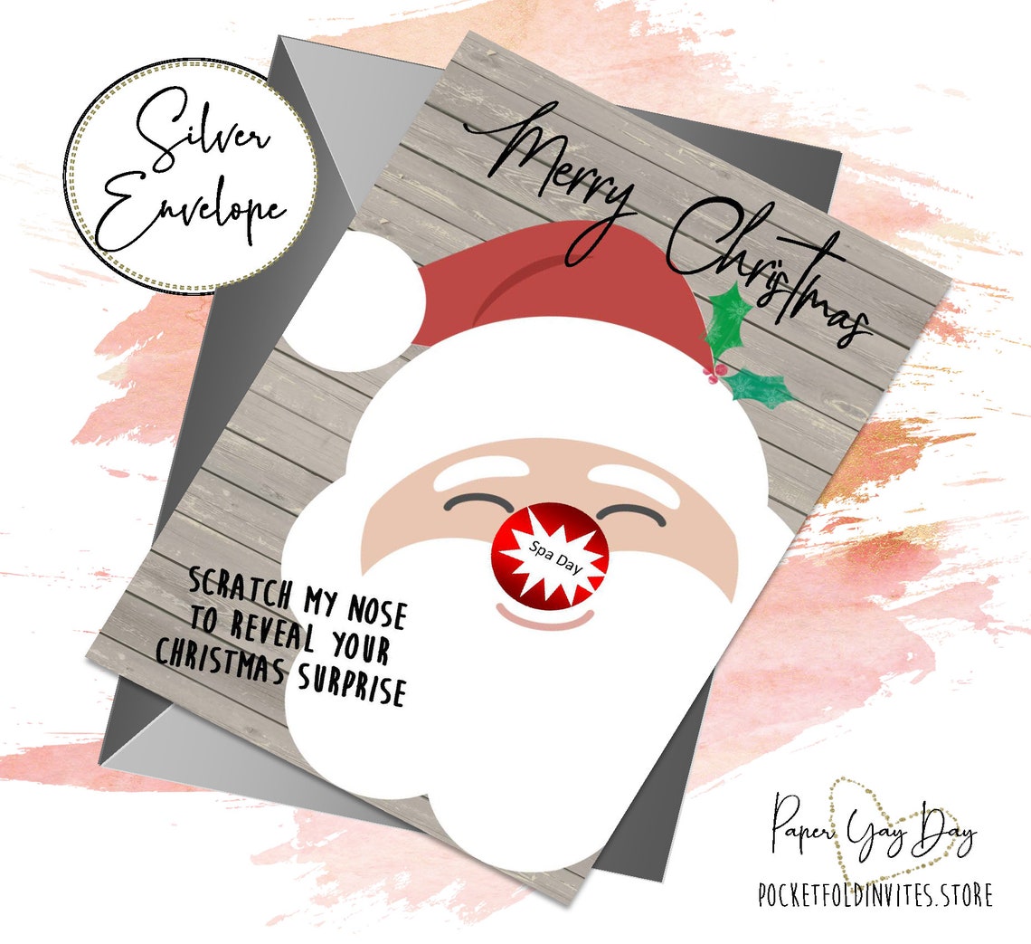 Hidden Message Card. Personalised Xmas Card. Christmas Scratch - Etsy UK