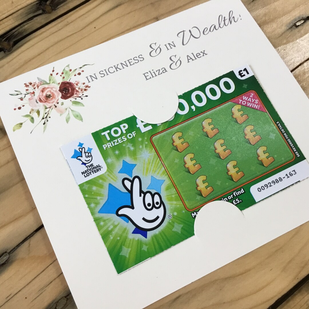 Personalized Wedding Favor Scratch Card Wallet: Lottery Ticket Holder ...