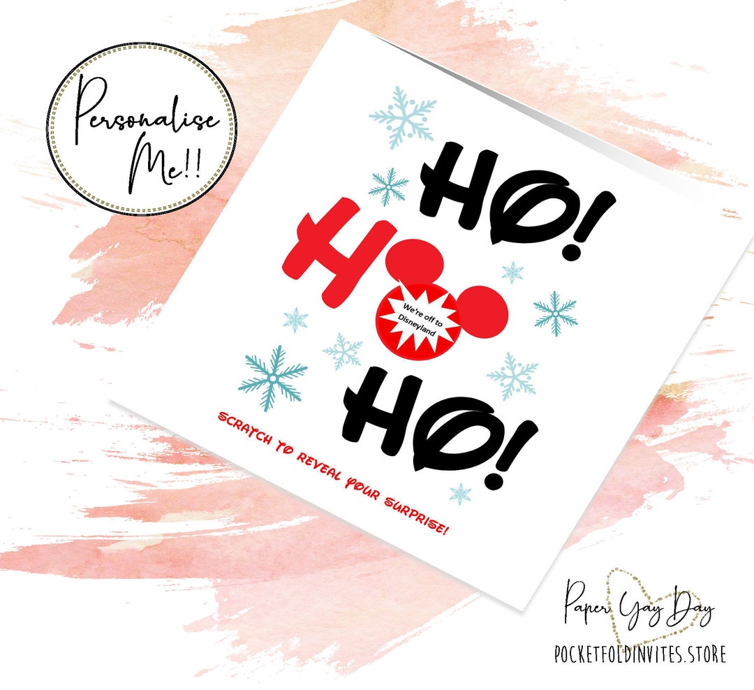 Personalised Xmas Card. Christmas Surprise Card Scratchcard Gift Gift ...