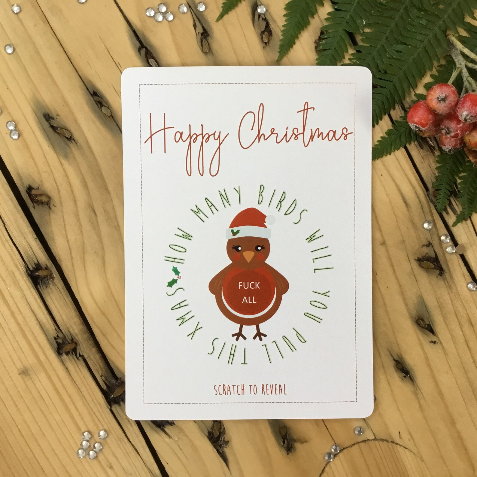 Hidden Message Card. Funny Xmas Gift. Christmas Scratch & - Etsy