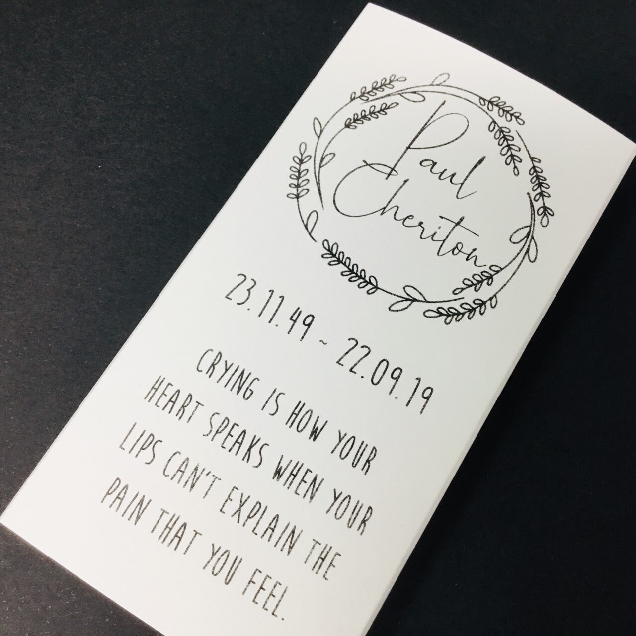 Funeral Tissue Sleeve. Tissues. Funeral Favour. Funeral Favor. | Etsy UK