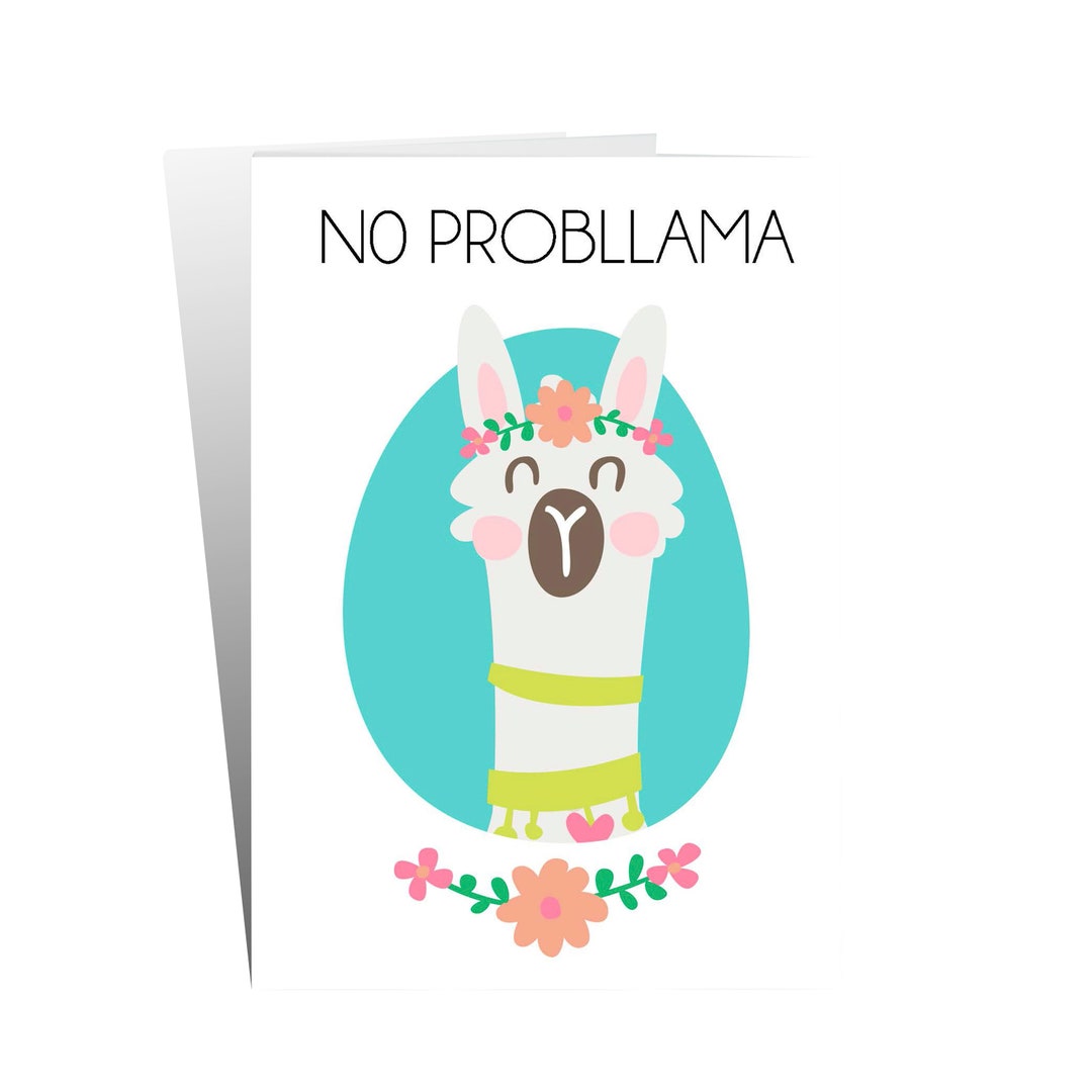 Funny Birthday Card. Sweet Greetings Card. No Problem - Etsy