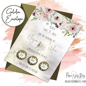 Save the Date Scratch off Reveal Cards. Save the Date Idea. Engagement ...