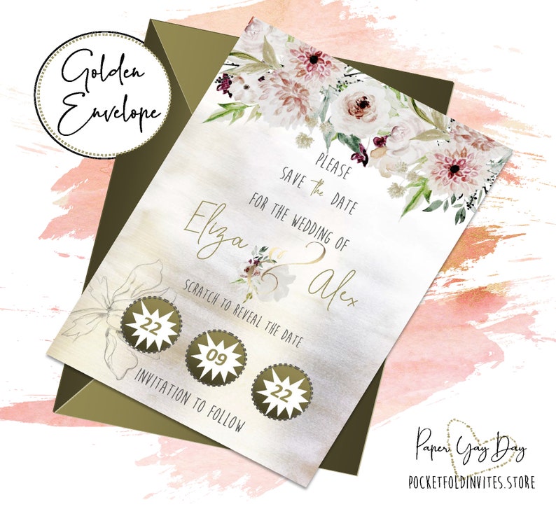 Save the Date Scratch off Reveal Cards. Save the Date Idea. - Etsy