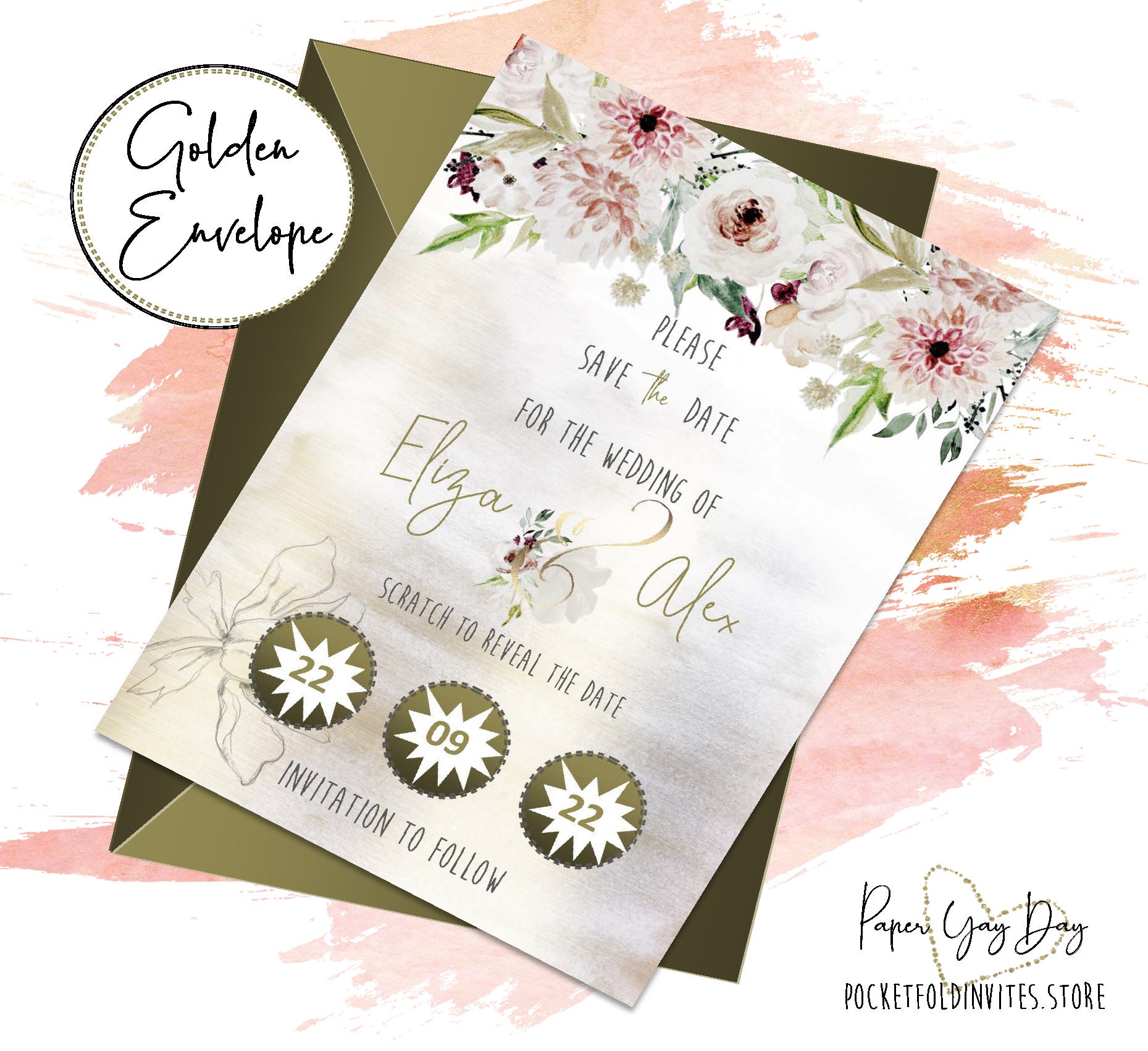 Save the Date Scratch off Reveal Cards. Save the Date Idea. - Etsy