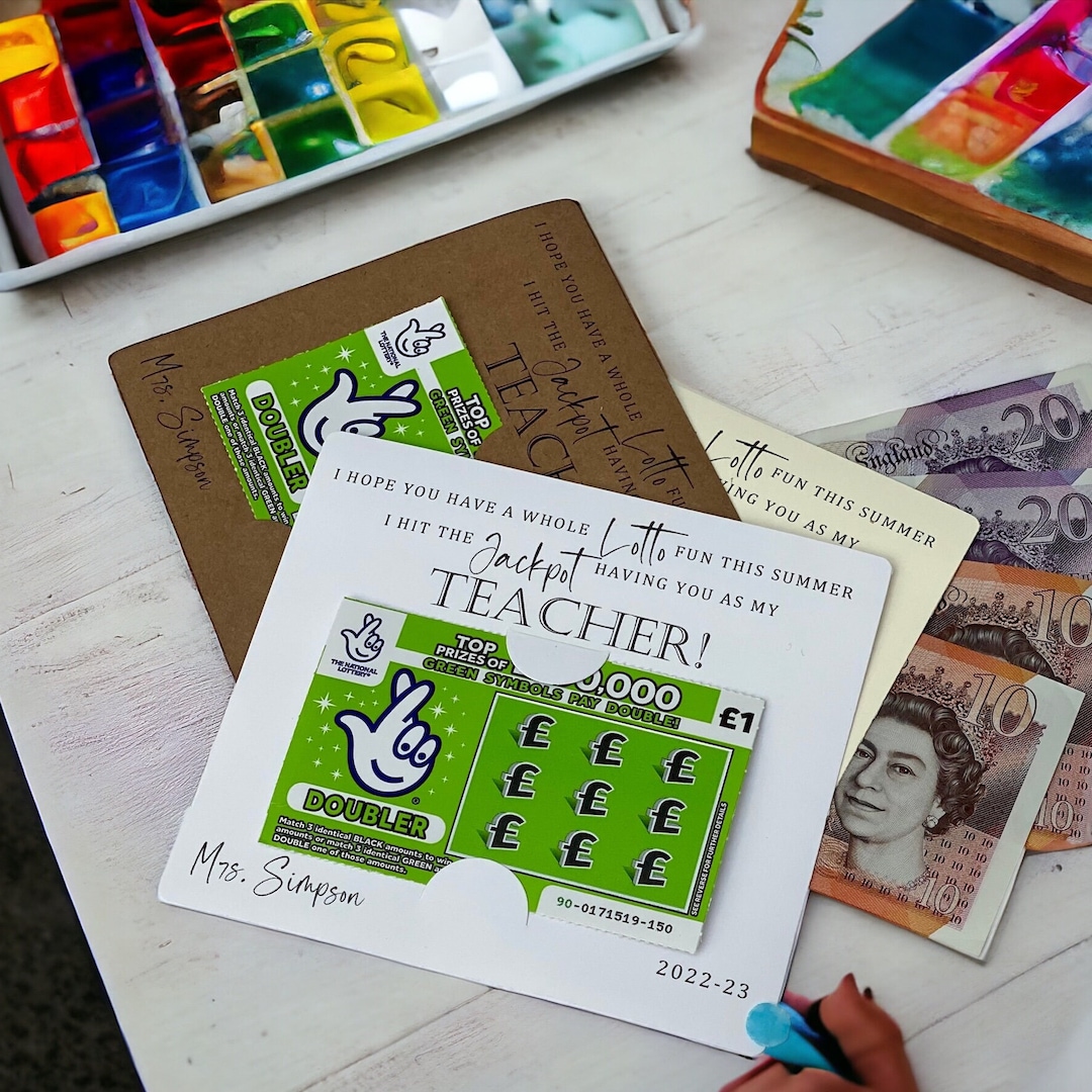 Personalized Teacher Scratch Card Holder: End of Term Gift - Etsy