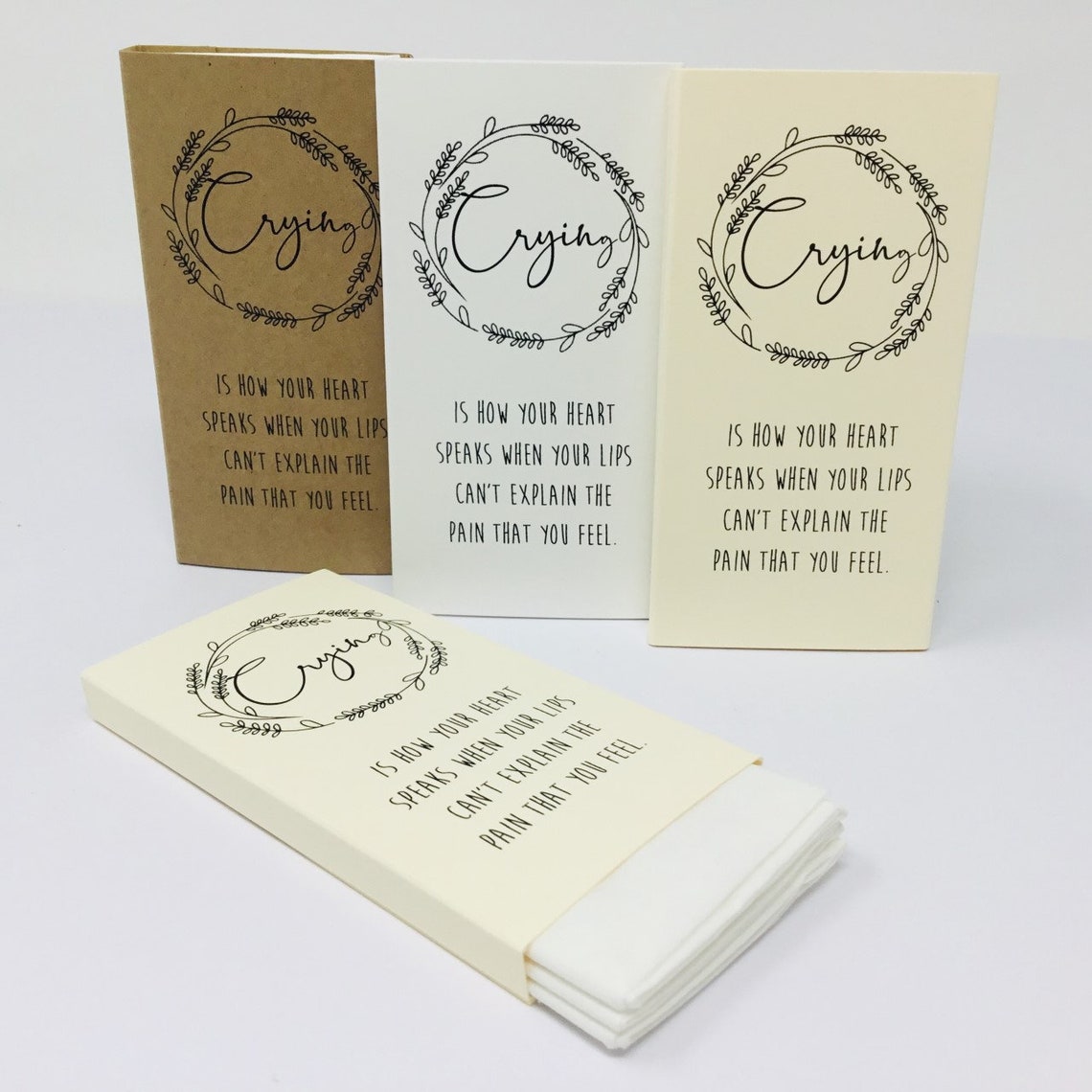 Personalized Funeral Tissue Sleeves: Remembrance Favors (set of 10) - Etsy
