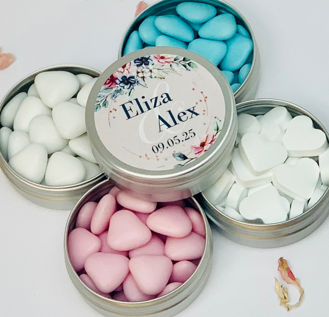 Personalized Mint Tins Sweet Heart Wedding Favour Idea Mint to - Etsy UK