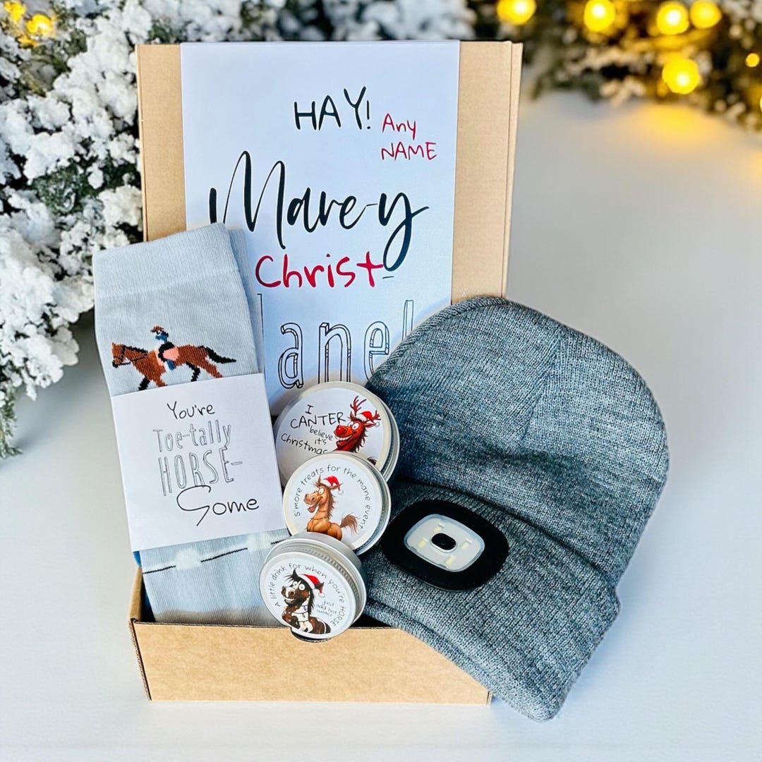 Custom Horse Rider Gift Box – Mare-y Christ-mane – Equestrian Set With ...