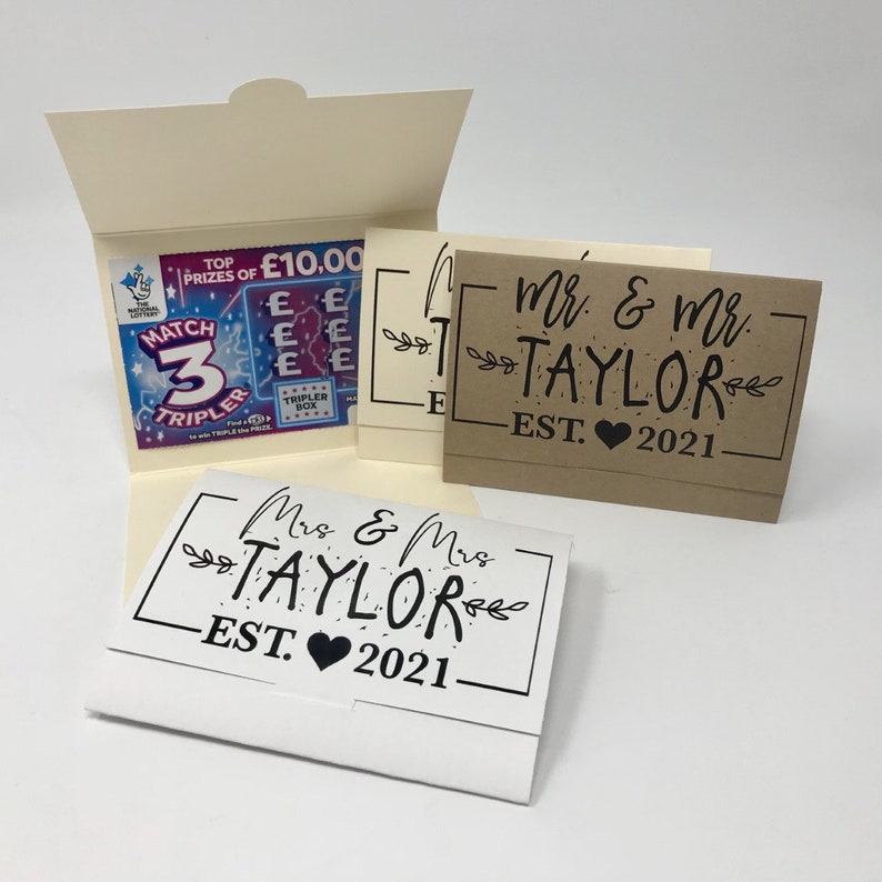 Custom Wedding Favor Idea. Lottery Ticket Wallet. Scratch Card | Etsy