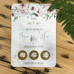Save the Date Scratch off Reveal Cards. Save the Date Idea. - Etsy