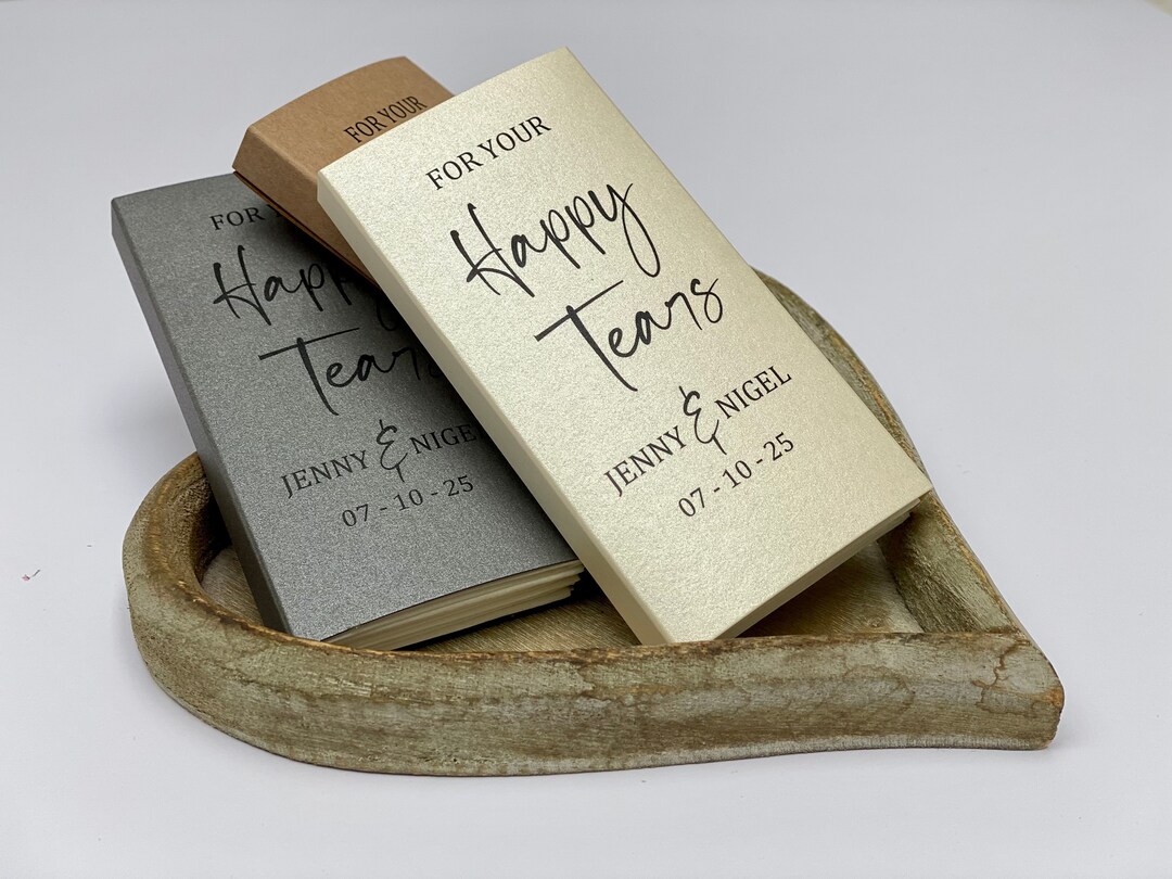 Happy Tears Tissue Sleeve. Wedding Tissues. Wedding Favour. - Etsy