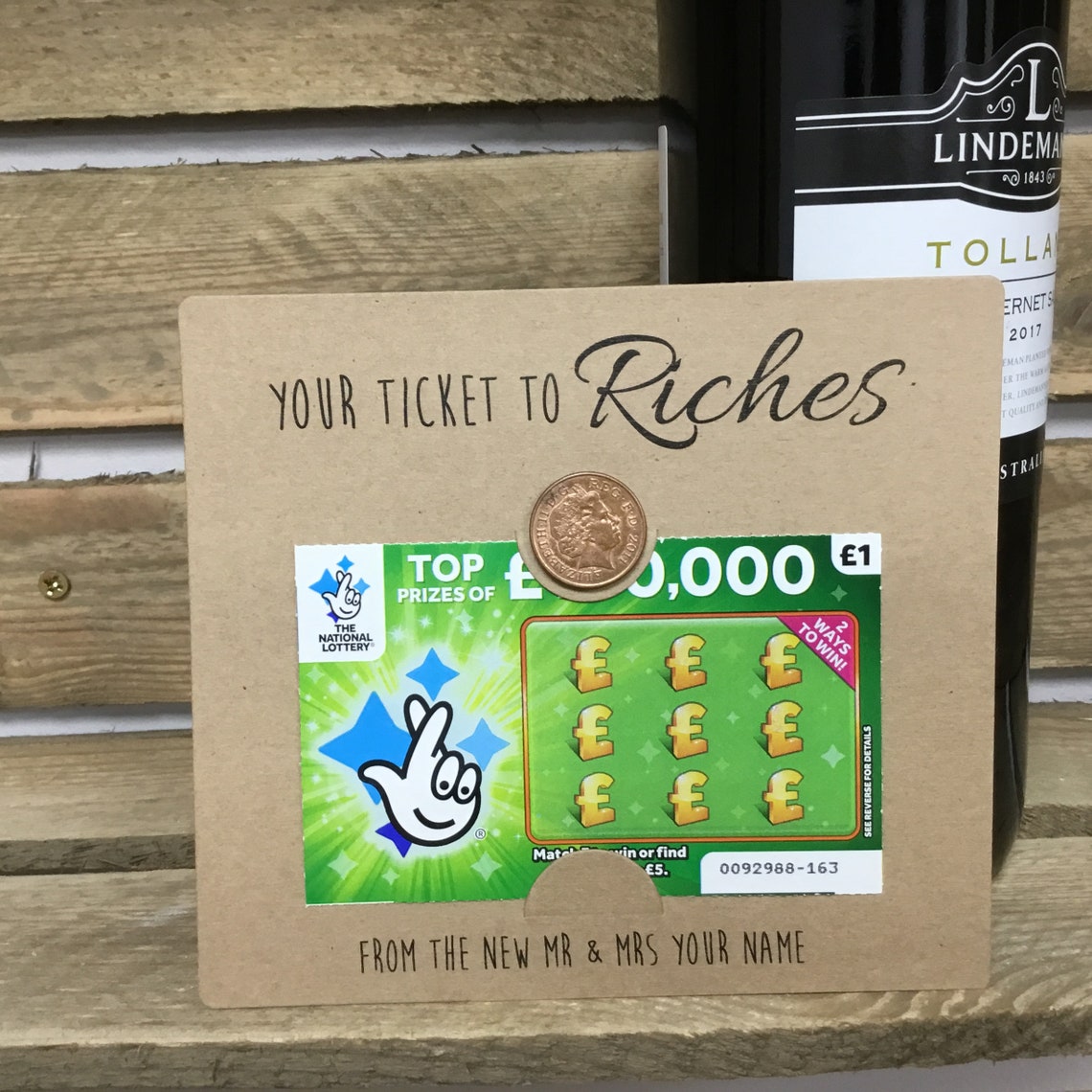 Wedding Favour Idea Scratch Card Wallet Wedding Favour. - Etsy UK