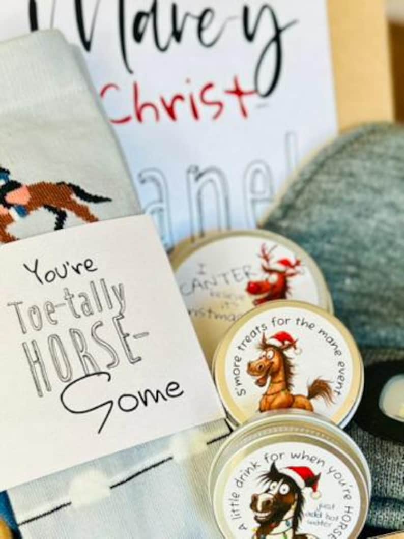 Custom Horse Rider Gift Box – Mare-y Christ-mane – Equestrian Set With ...