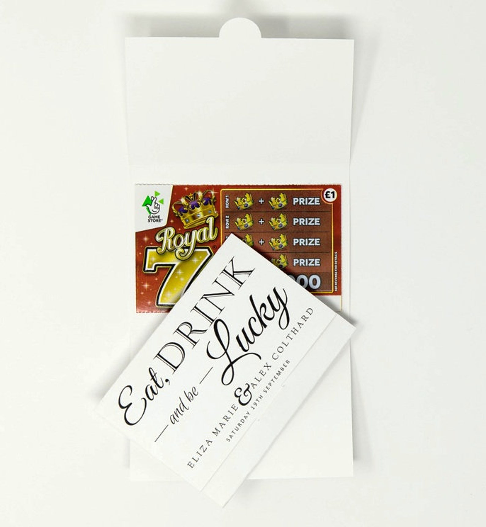 Personalised Lottery Ticket Wallet Scratch Card Holder Wedding - Etsy UK