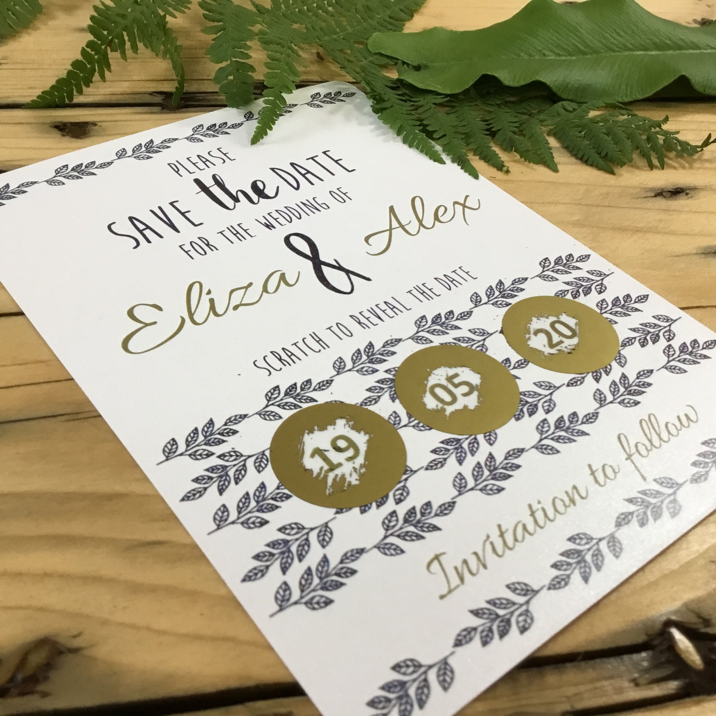 Scratch to Reveal Wedding Date Cards. Save the Date Idea. | Etsy