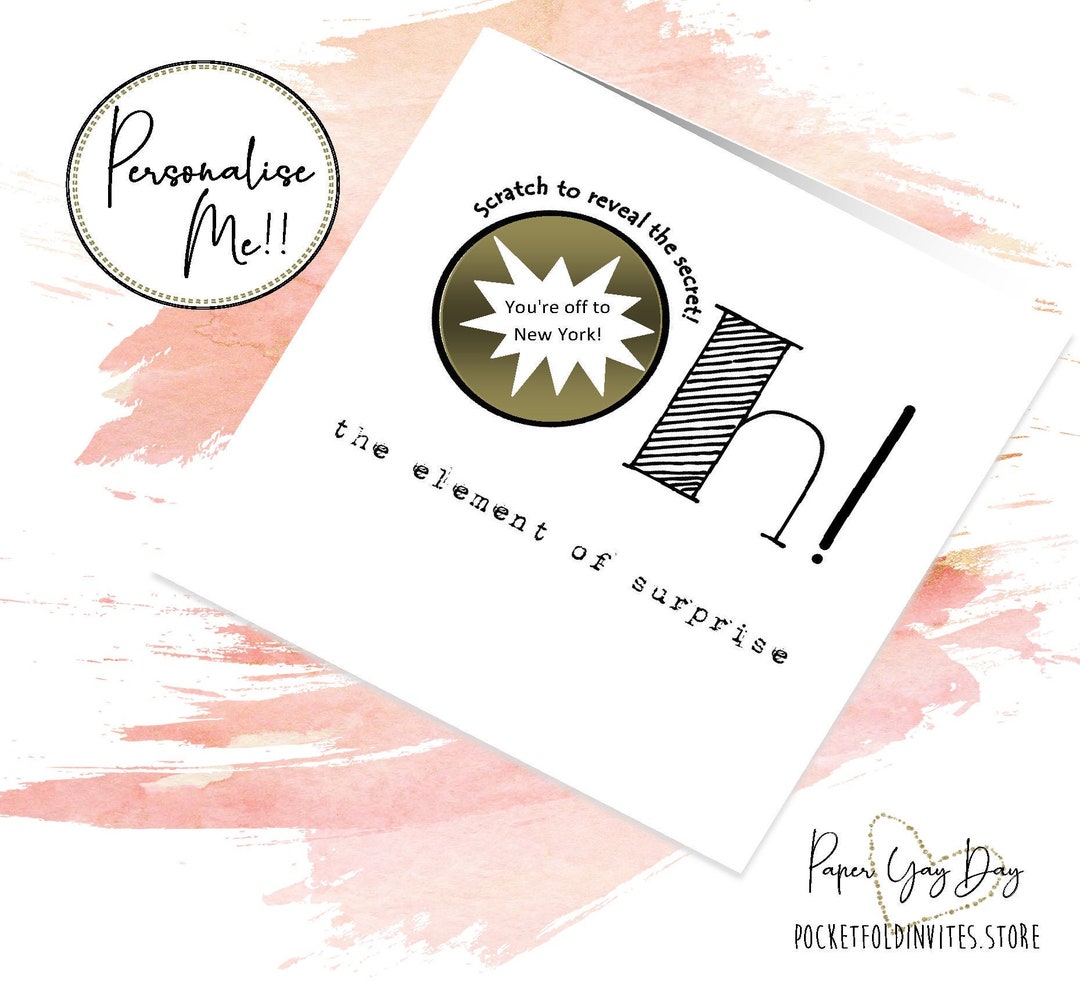 Personalised Card. Customized Surprise Gift Card. Scratch & Reveal ...