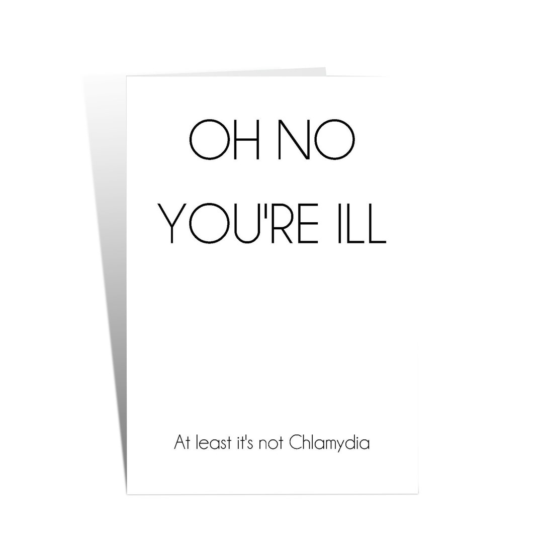 Get Well Soon Card. Sickness Card. Rude Illness Card. Offensive Card - Etsy