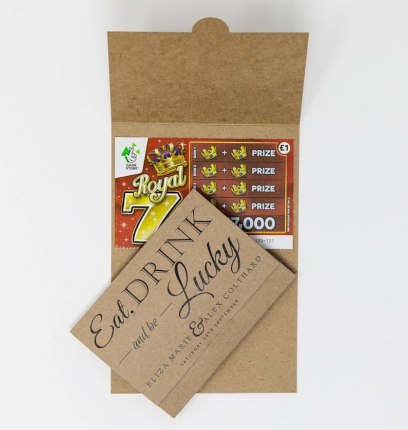 Personalised Lottery Ticket Wallet Scratch Card Holder Wedding - Etsy