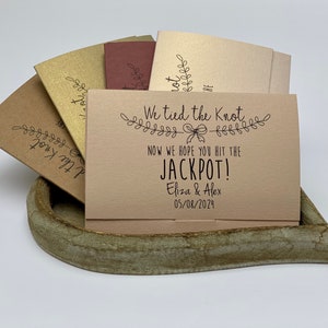 Wedding Favour Idea. Scratch Card Holder. Lottery Ticket Wallet ...