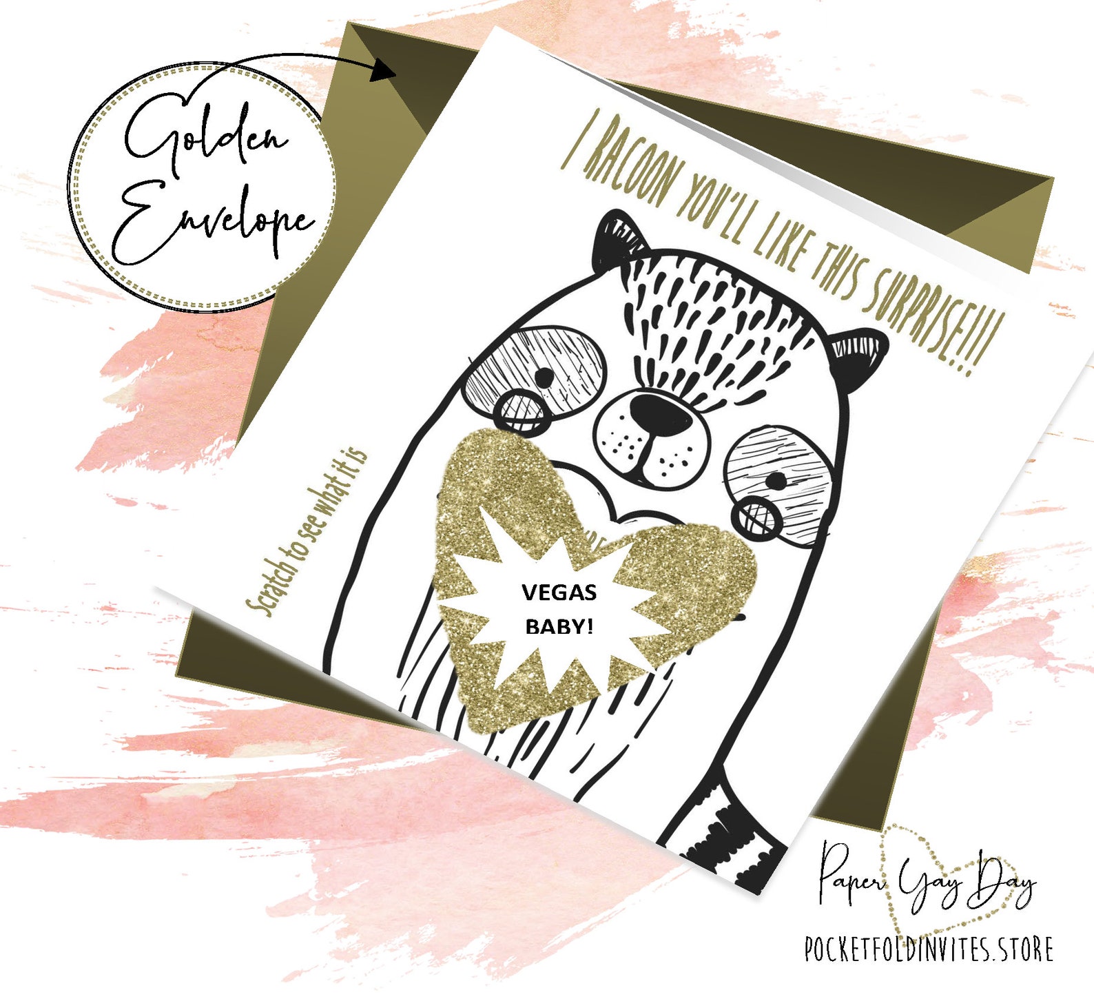 Personalised Surprise Gift Card. Scratch & Reveal Card. Travel Card ...