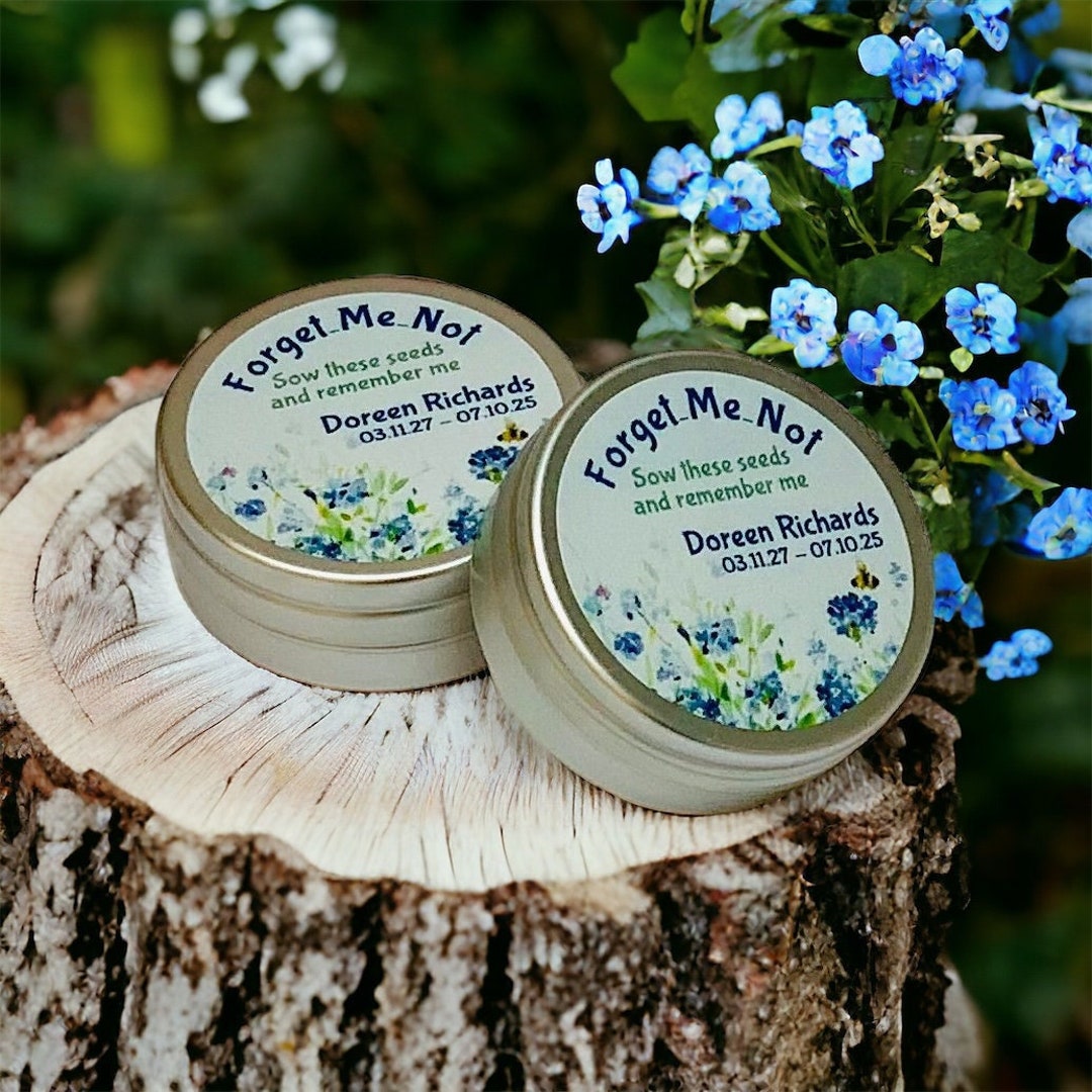 Custom Wildflower Seed - Funeral Favours - Personalised Seed Favors ...