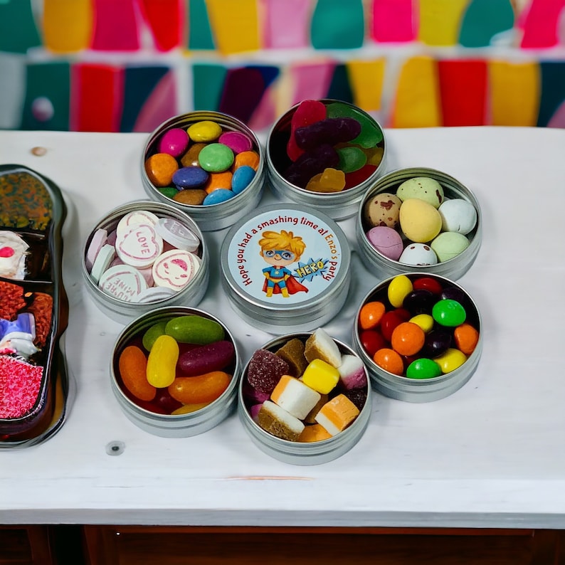 Personalized Superhero Sweet Tins: Kids Party Favors - Etsy