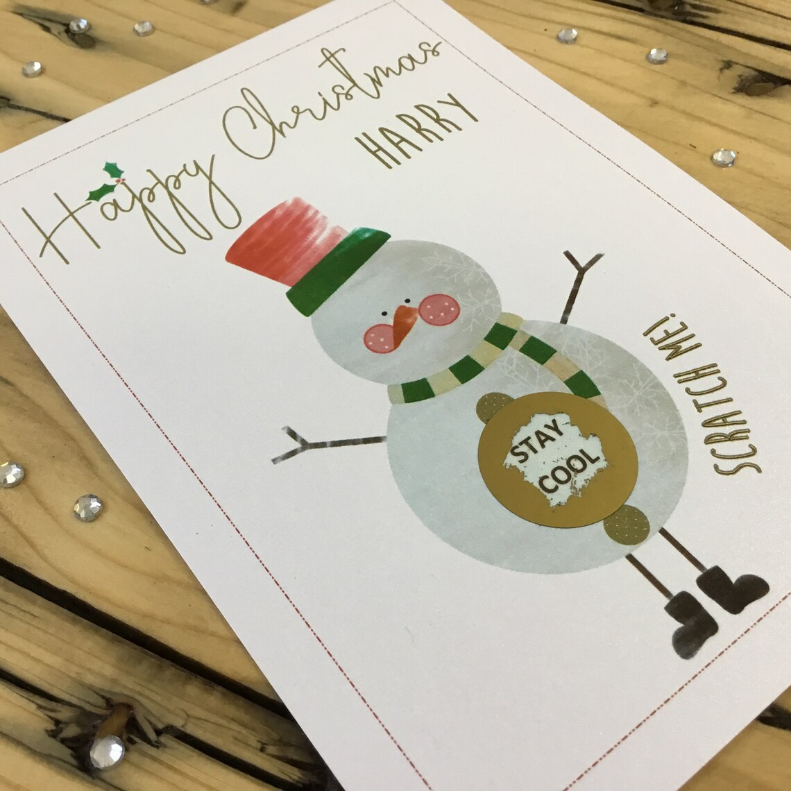 Hidden Message Card. Personalised Xmas Card. Christmas Scratch - Etsy