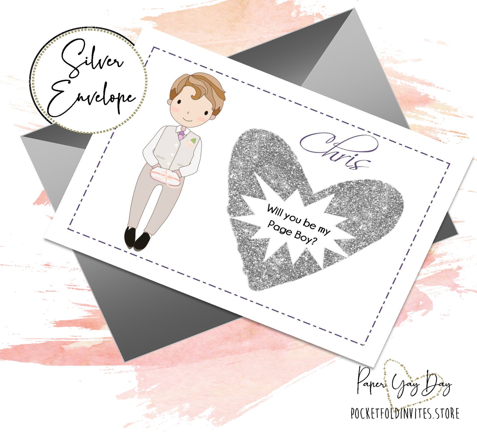 Personalised Page Boy Proposal Card. Scratch & Reveal Hidden - Etsy