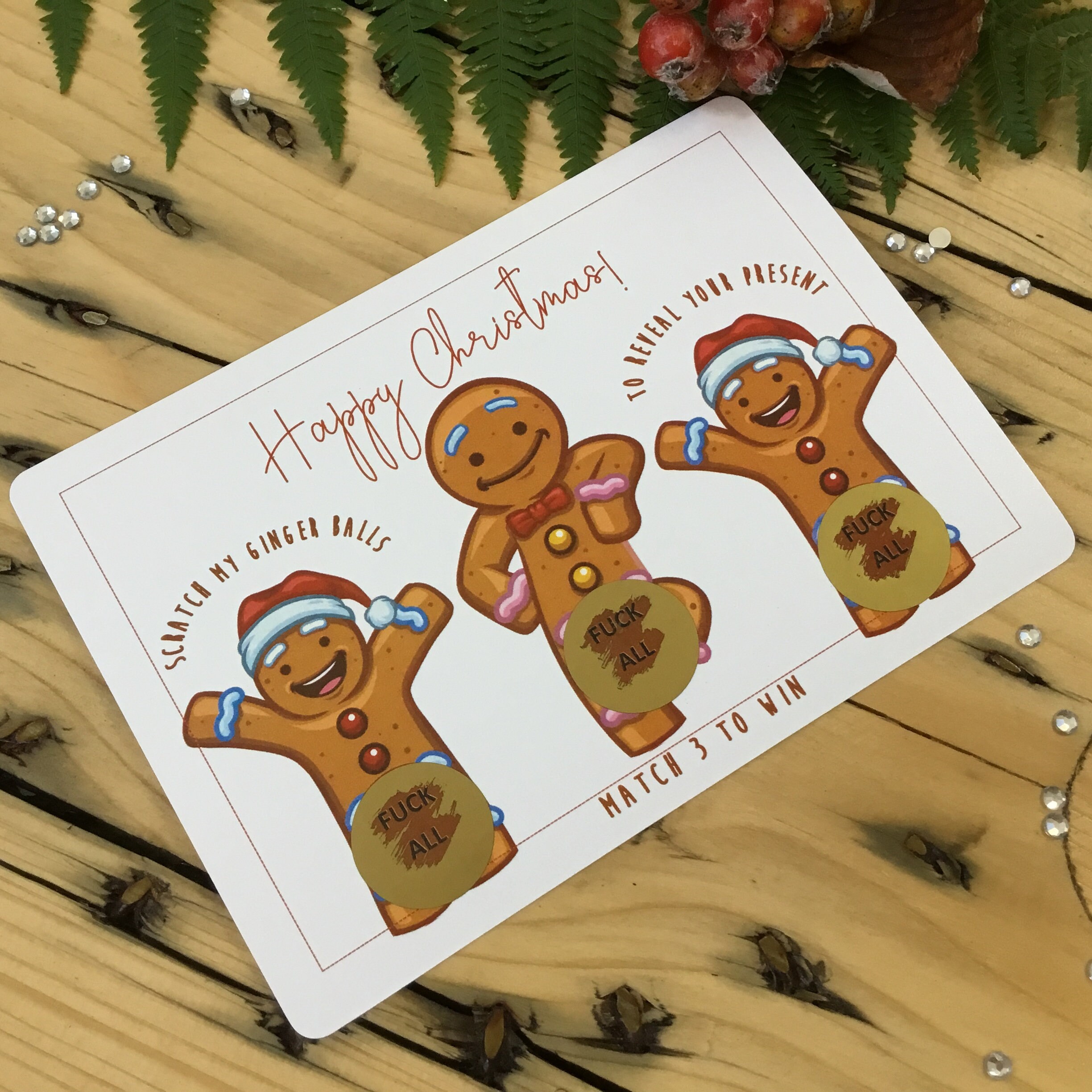 Hidden Message Card. Rude Xmas Card. Christmas Scratch & | Etsy