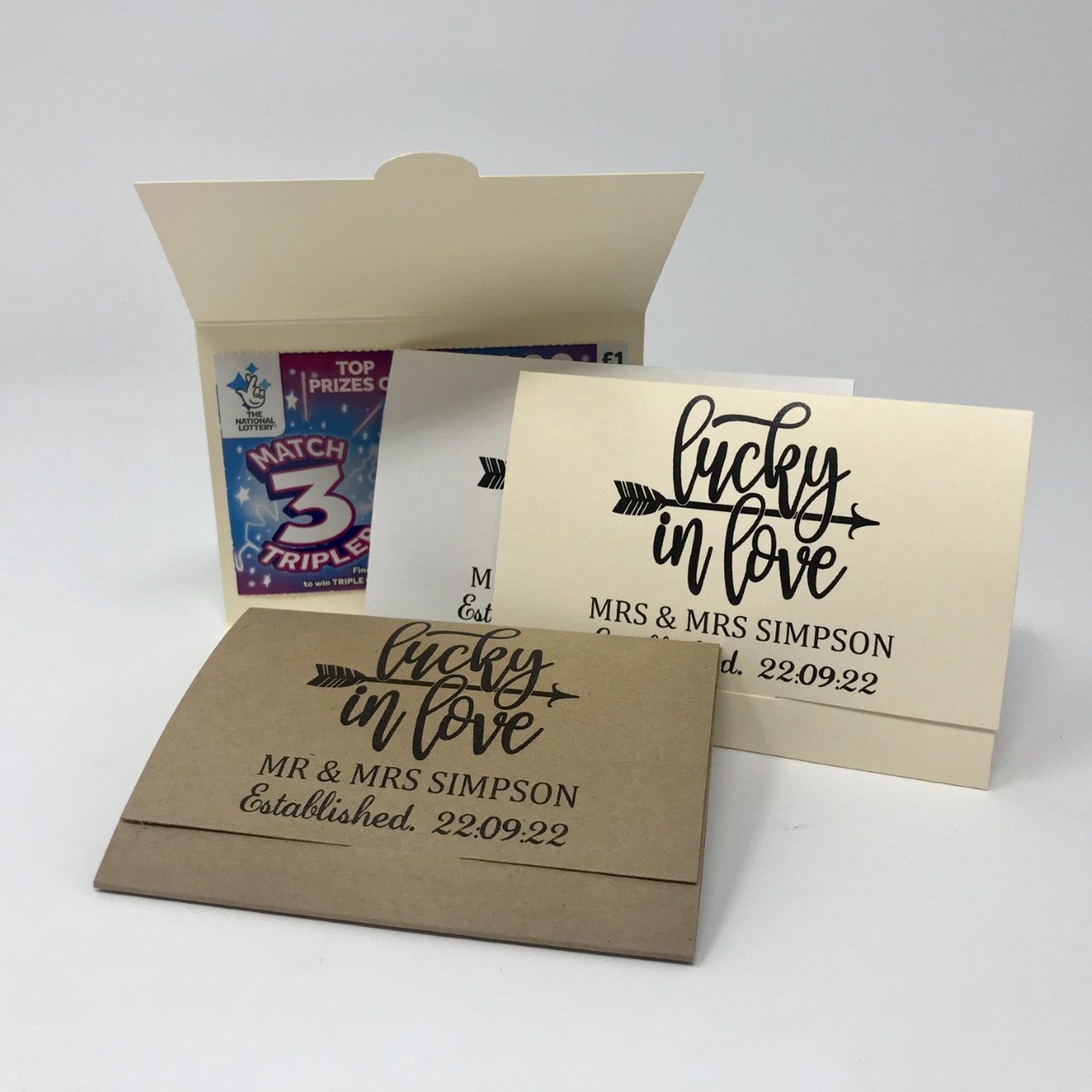 Scratch Card Holder. Wedding Favour Idea. Lottery Ticket - Etsy