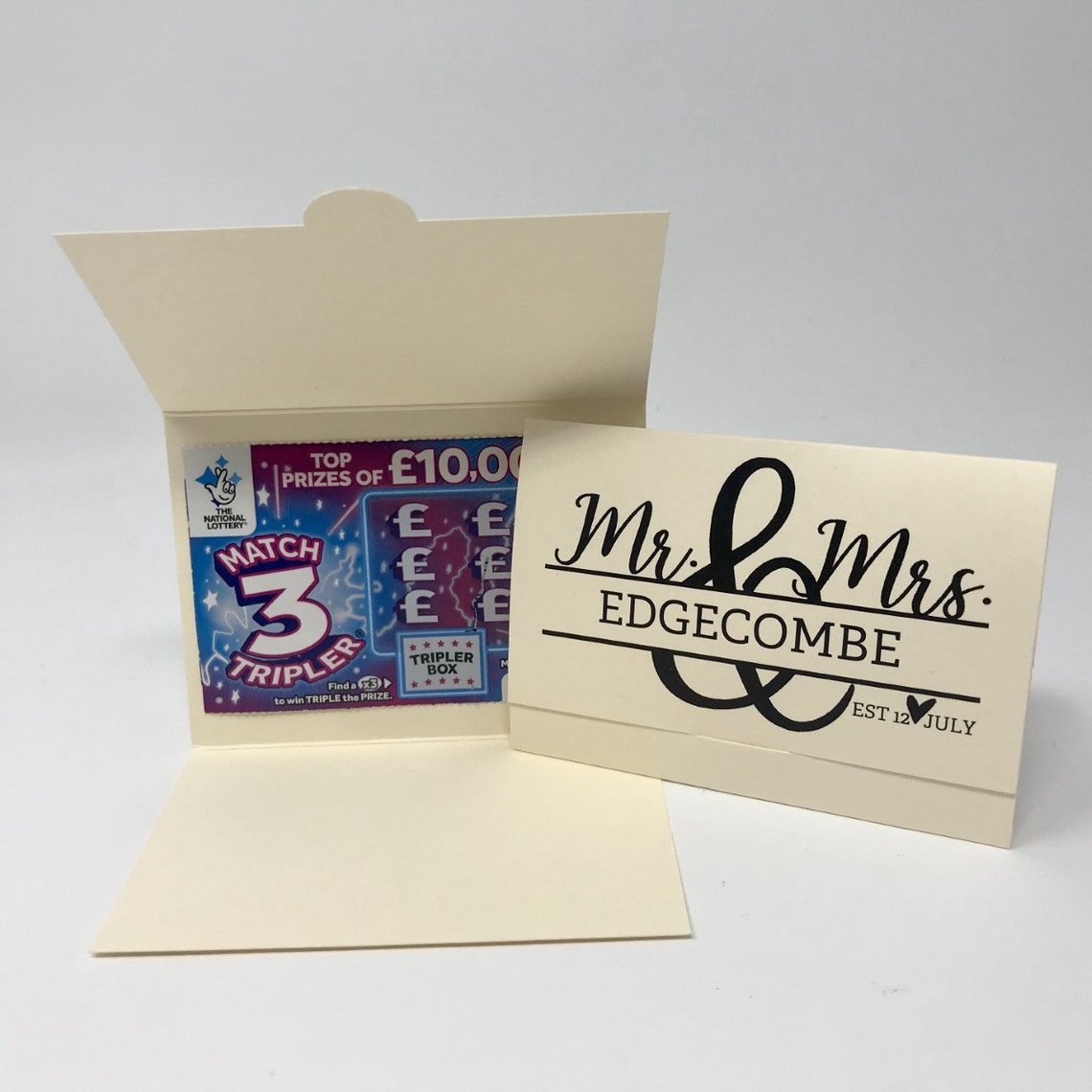 Custom Wedding Favor Idea. Lottery Ticket Wallet. Scratch Card - Etsy