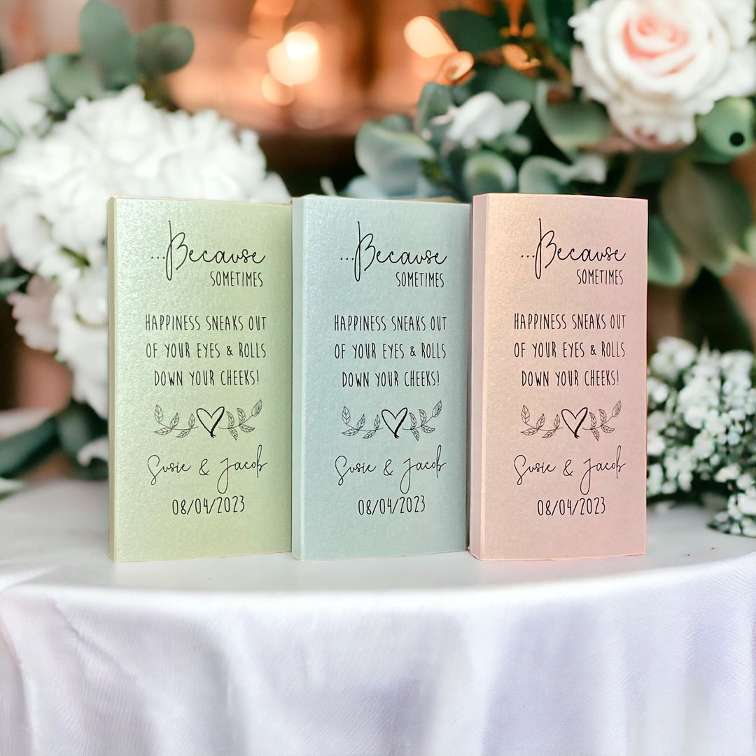 Personalized Wedding Tissues: Custom Favor Guest Gift - Etsy