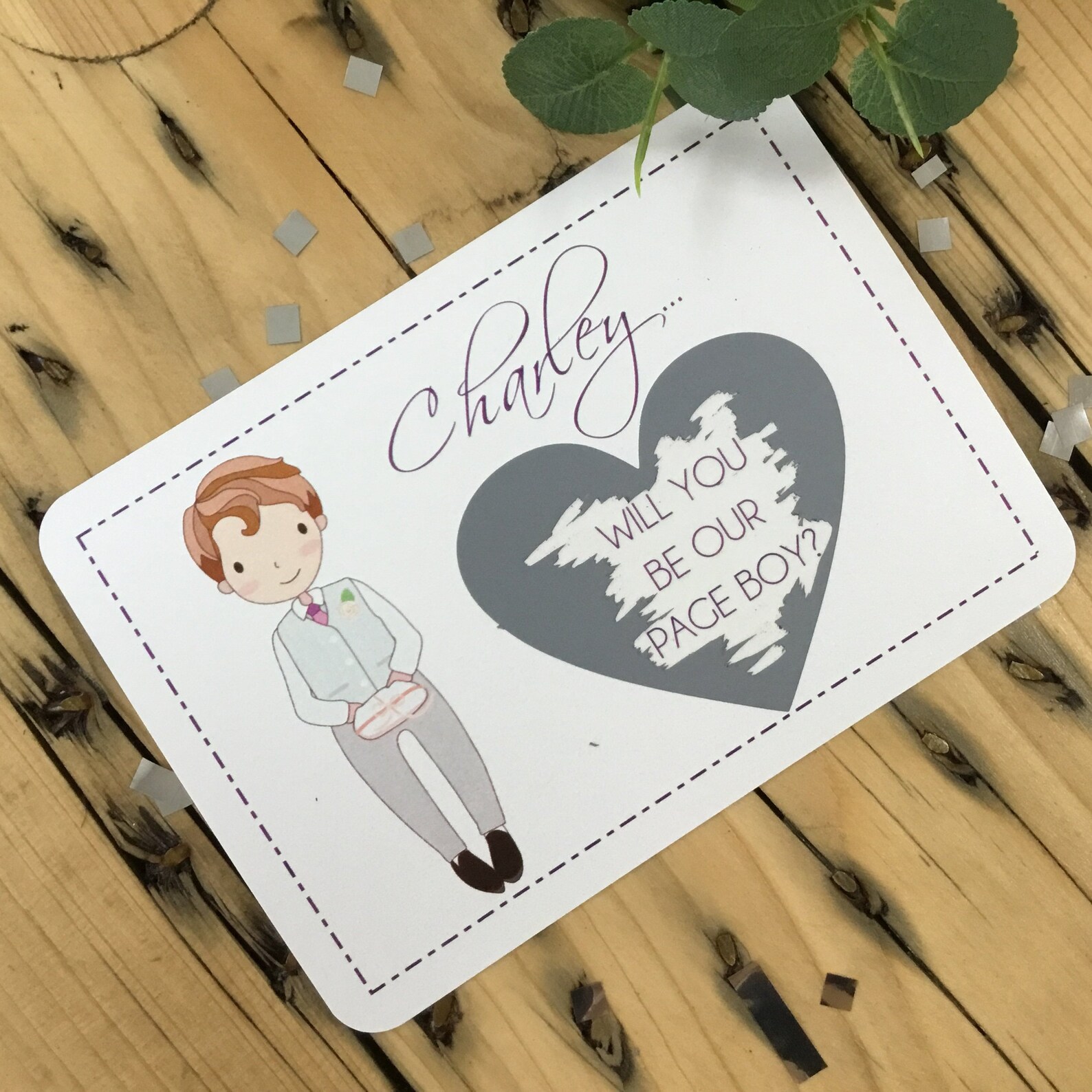 Personalised Page Boy Proposal Card. Scratch & Reveal Hidden - Etsy