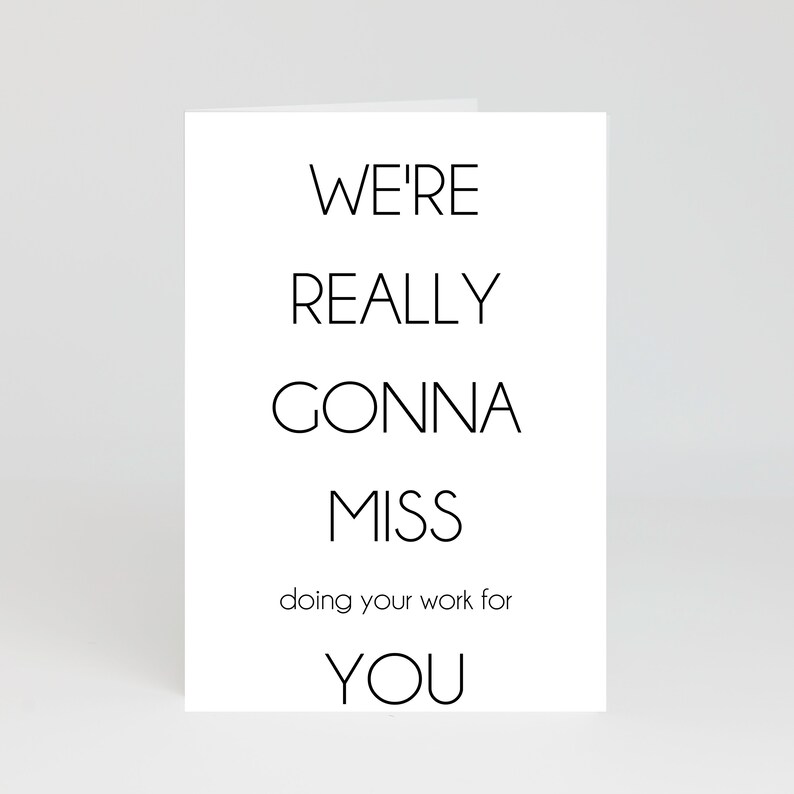 Goodbye Card. Sorry You're Leaving Card. New Job Card. | Etsy