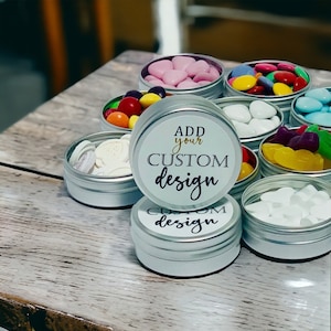 Personalized Sweet Tins: Custom Logo Party Favors, Corporate Gifts - Etsy