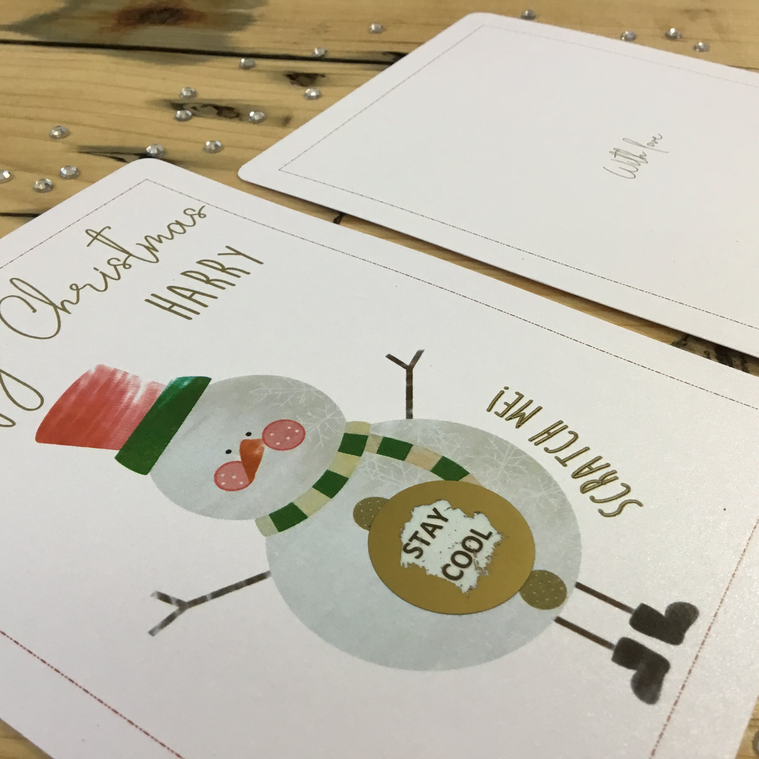 Hidden Message Card. Personalised Xmas Card. Christmas Scratch - Etsy