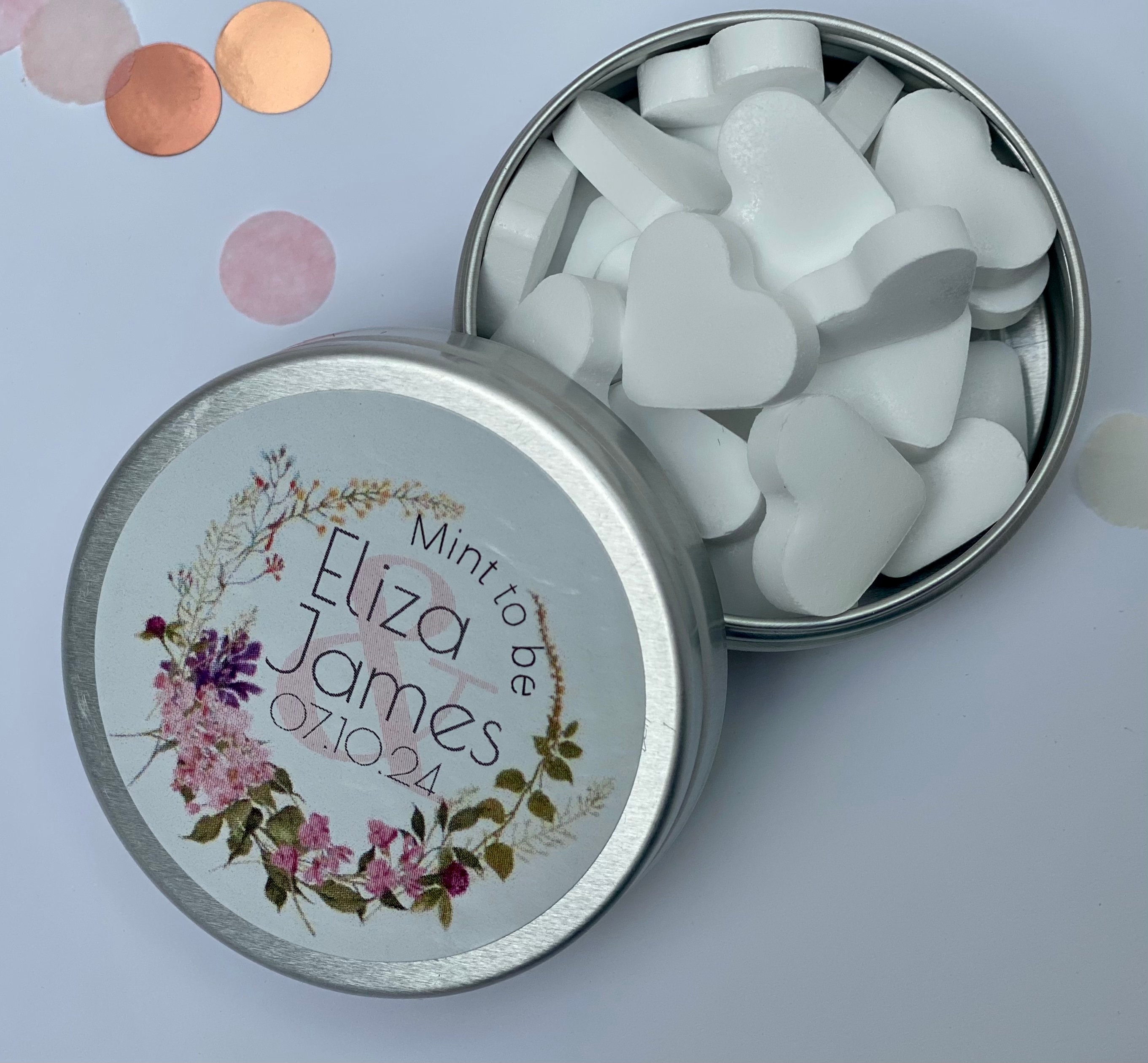 Personalised Mint Heart Wedding Favour Idea Mint to Be Favor - Etsy UK