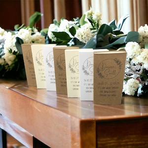 Personalized Funeral Favor Tissue Sleeves - Remembrance Gift (set of 10 ...
