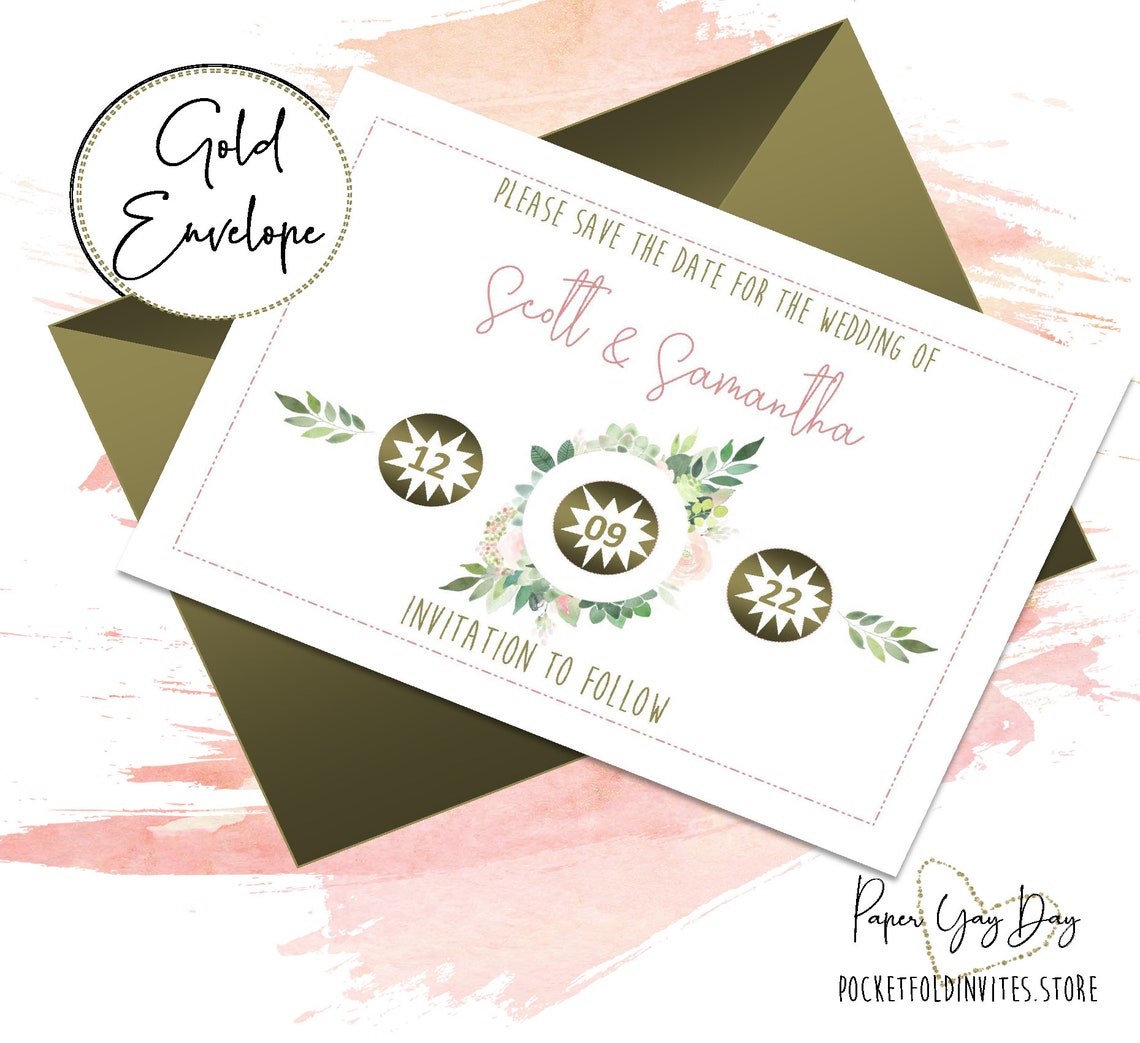 Save the Date Scratch to Reveal Wedding Announcement Cards - Etsy