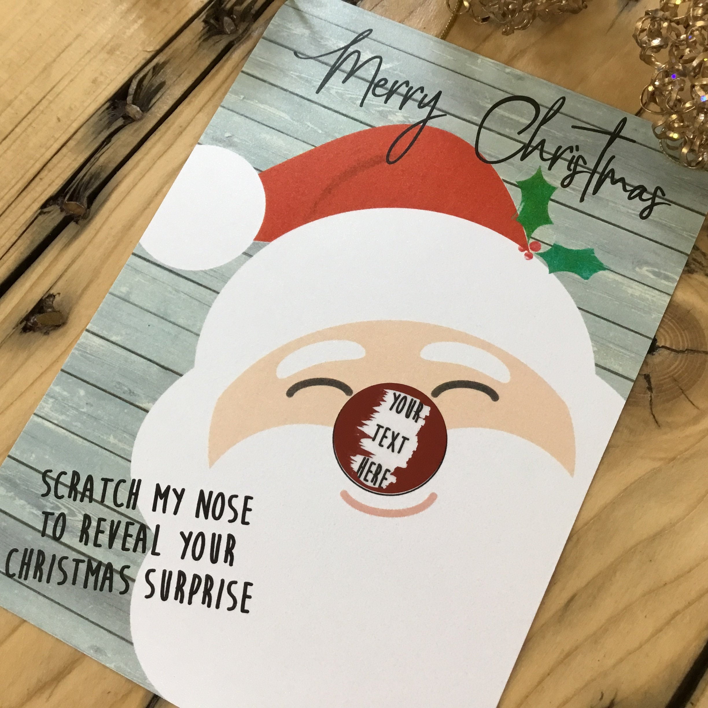 Hidden Message Card. Personalised Xmas Card. Christmas Scratch - Etsy UK