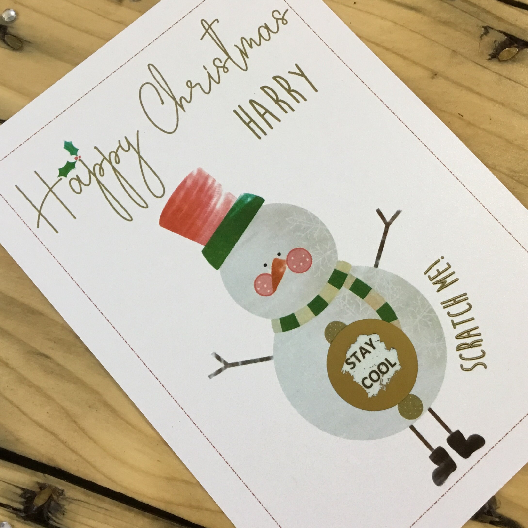 Hidden Message Card. Personalised Xmas Card. Christmas Scratch - Etsy
