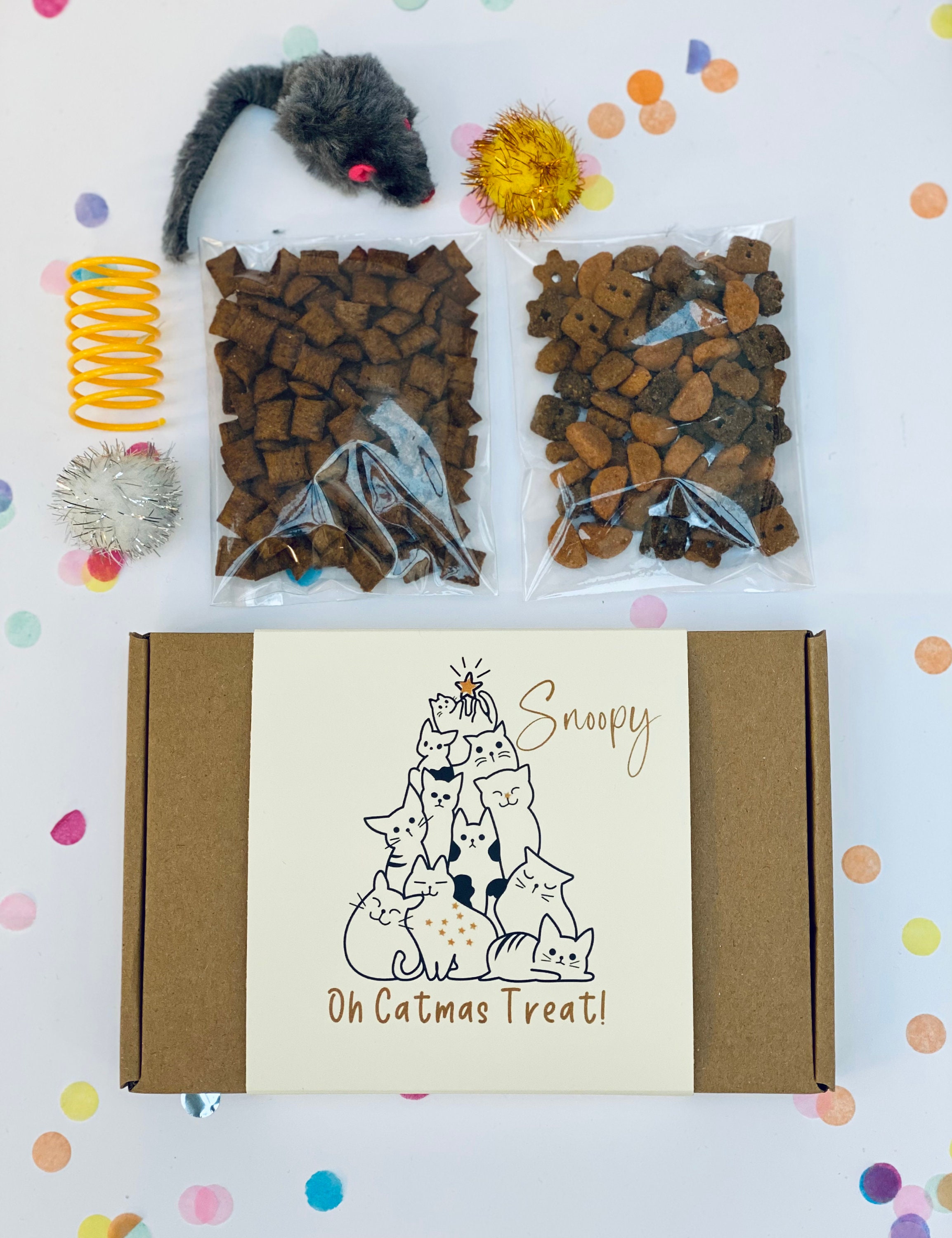 Customized Box of Cat Treats Cat Gift Box Kitten Treats - Etsy UK