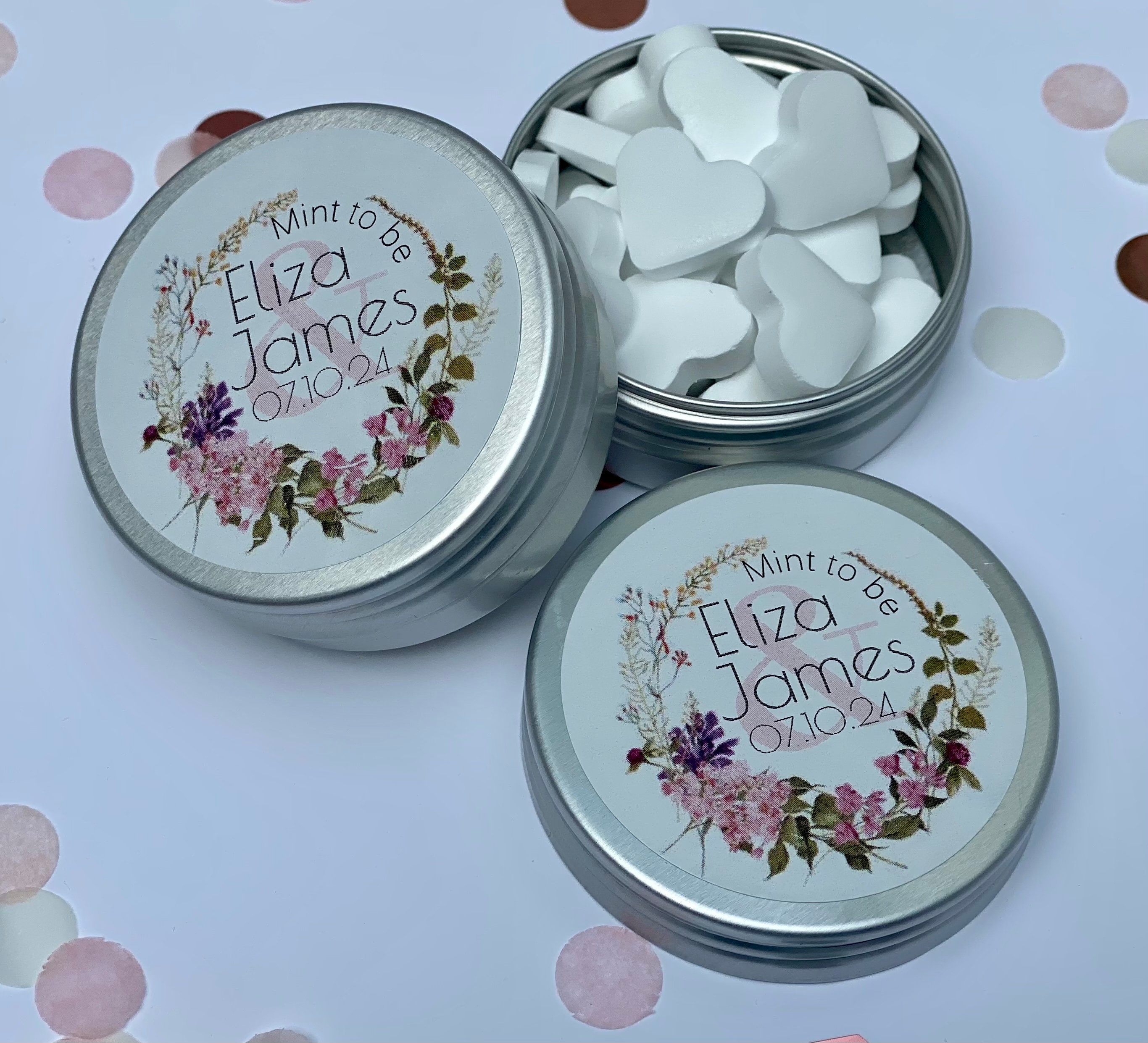 Personalised Mint Heart Wedding Favour Idea Mint to Be Favor - Etsy UK