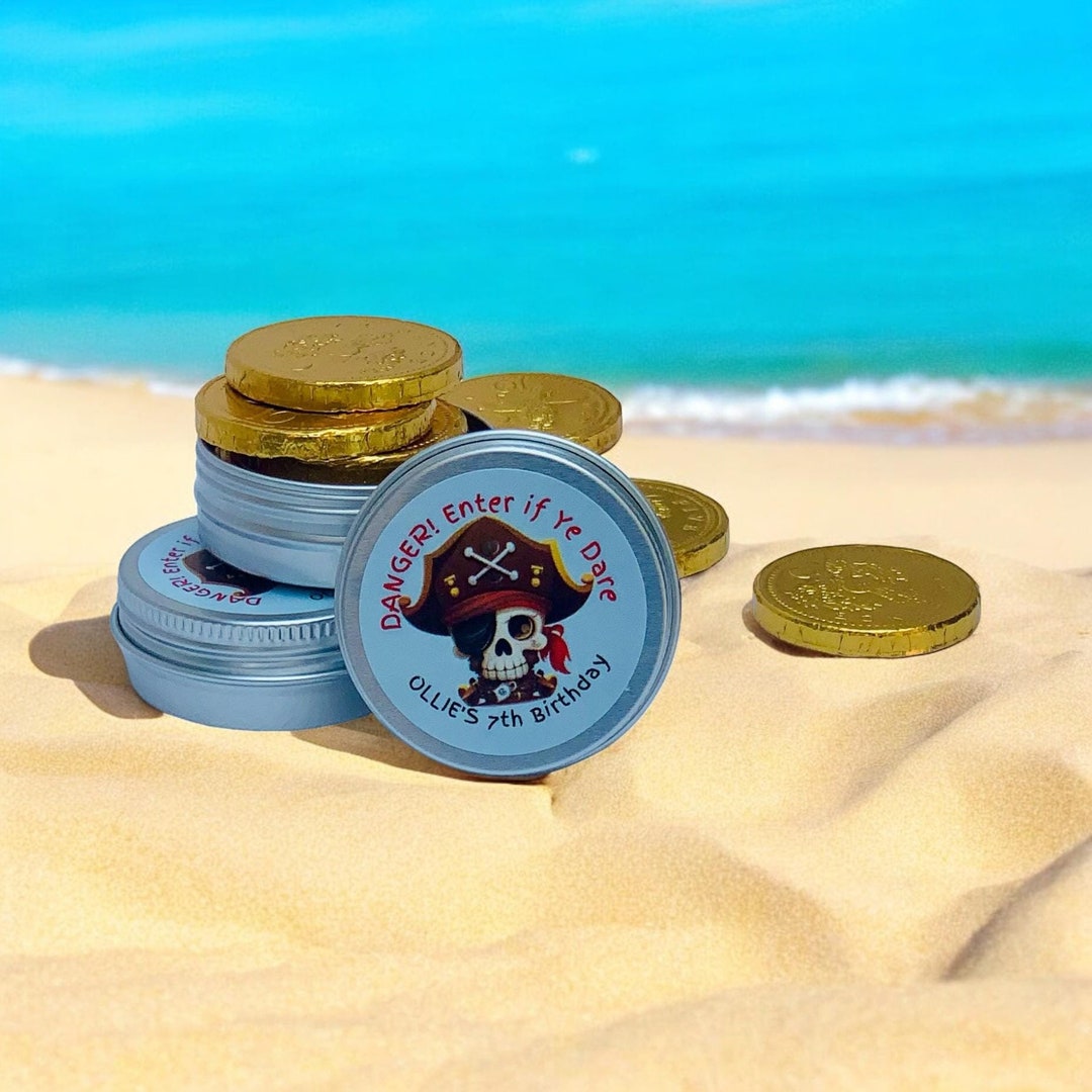Personalized Pirate Chocolate Coin Party Favors: Sweet Tin Gifts - Etsy